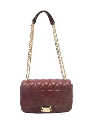 Michael Kors Sloan Quilted Shoulder Bag - Red