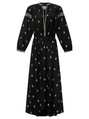 Isabel Marant Maxi Embroidered Dress - Black