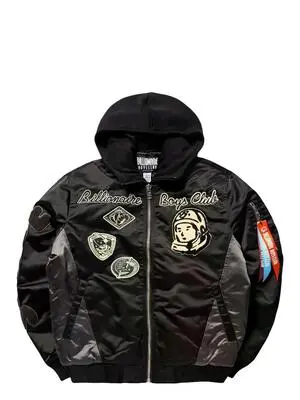 BILLIONAIRE BOYS CLUB Space Suit Hooded Bomber Jacket - Black