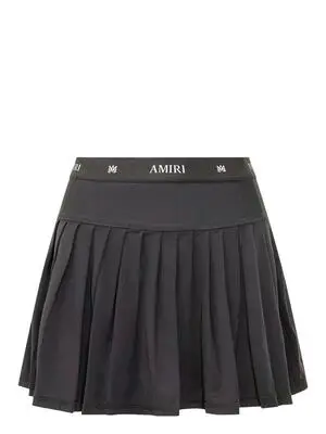 Amiri Pleated Mini Skirt - Black