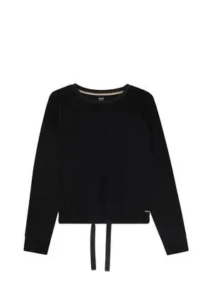 BOSS Drawstring Hem Sweater - Black