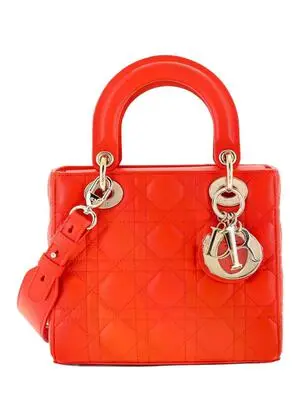 Dior Abcdior Lady Bag Cannage Quilt Lambskin - Orange
