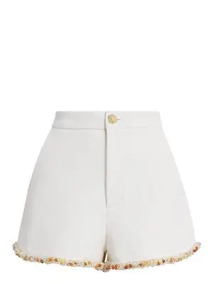 PatBO Embroidered Tailored Shorts - Ivory
