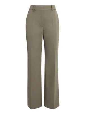 Victoria Beckham Wool-blend Tailored Trousers - Green