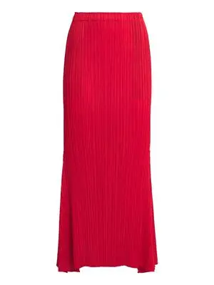 Issey Miyake Pleated Midi Skirt - Red