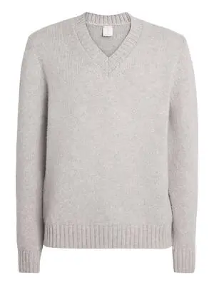 Eleventy Wool V-neck Sweater - Grey