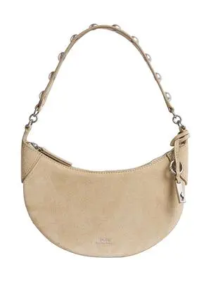 Polo Ralph Lauren Mini Id Suede Shoulder Bag - Beige