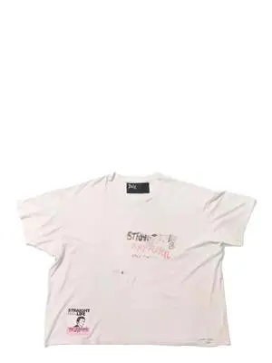 PALY Distressed Graphic Print T-shirt - White