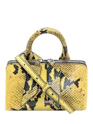 Attico Mini Snakeskin-effect Friday Tote Bag - Yellow
