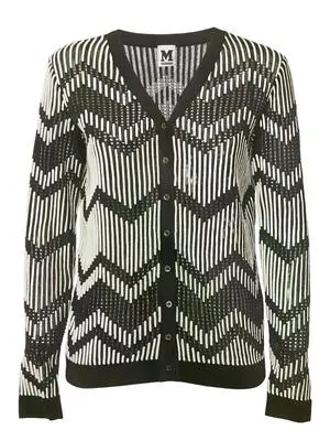 Missoni Zigzag-pattern Knit Cardigan - Black