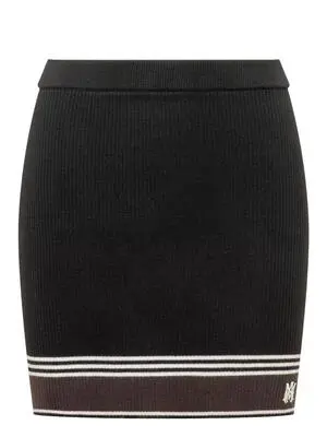 Amiri Stripe-detail Mini Skirt - Black