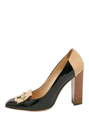 TOD'S Square-toe Block-heel Pumps - Black