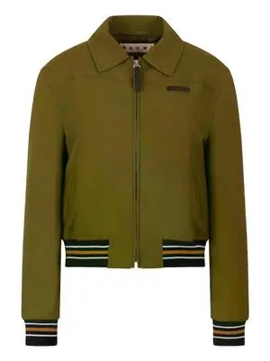 Marni Striped Ribbed Jacket - Green