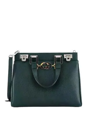 Gucci Zumi Small Top Handle Satchel - Green