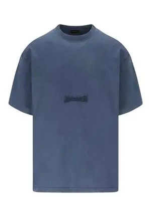 Balenciaga Logo-embroidery T-shirt - Blue