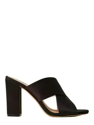 TWINSET Criss-cross Heeled Sandals - Black