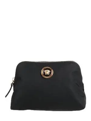 Versace Handbag In Polyamide And Calfskin - Black