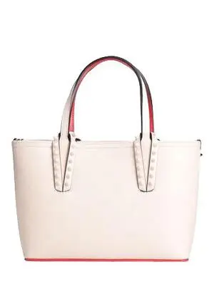 CHRISTIAN LOUBOUTIN Calfskin Tote With Studs - Beige