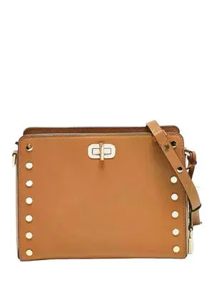 Michael Kors Sylvie Stud Shoulder Bag - Brown