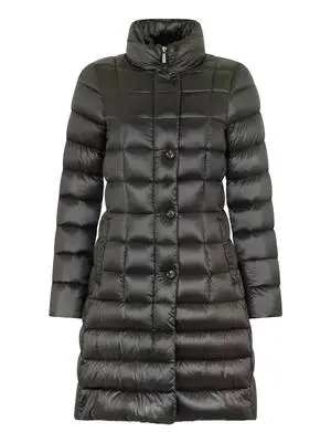 MOORER Button-front Padded Coat - Black