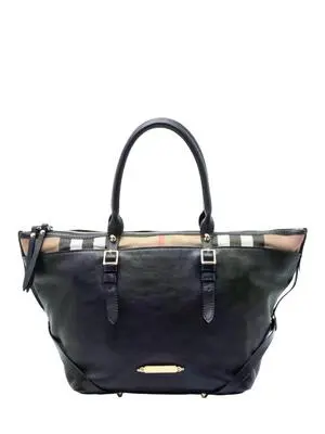 Burberry House Check Trimmed Salisbury Tote Bag - Black