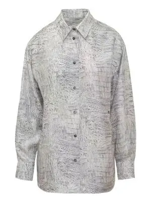 FERRAGAMO Animal-print Shirt - Neutrals