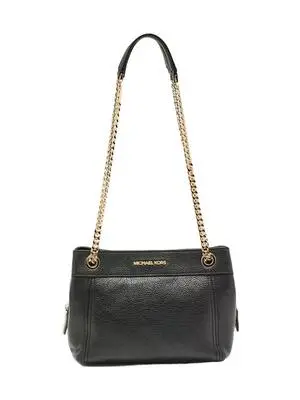 Michael Kors Jet Set Chain-strap Leather Shoulder Bag - Black