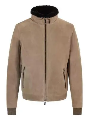 MOORER Zip-fastening Bomber Jacket - Neutrals