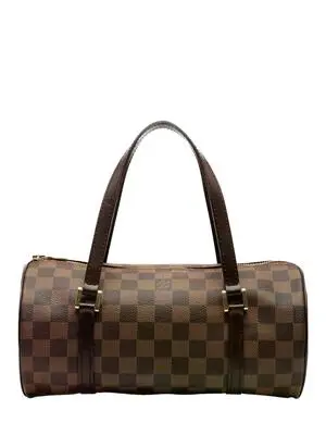 LOUIS VUITTON 2004 Damier Ebene Papillon 26 Handbag - Brown