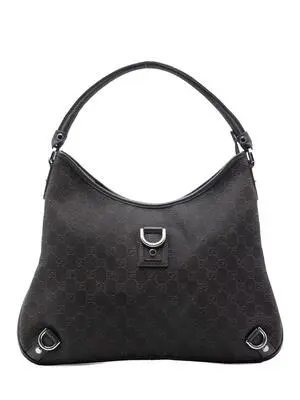 Gucci Gg Denim Abbey D-ring Shoulder Bag - Brown