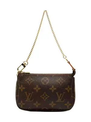LOUIS VUITTON 2004 Monogram Mini Pochette Accessoires - Brown