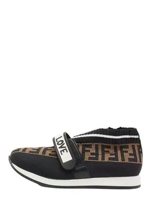 Fendi Zucca-print Knit Sneakers - Black