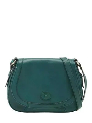 AIGNER Leather Logo Crossbody Bag - Green