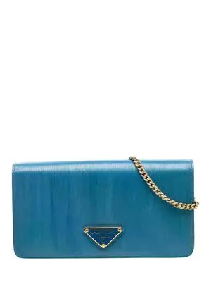 Prada Vitello Move Wallet On Chain Crossbody Bag 2013-2025 - Blue
