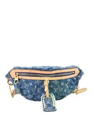 LOUIS VUITTON High Rise Bum Bag Monogram Denim Belt Bag - Blue