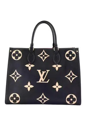 LOUIS VUITTON Onthego Mm Bicolor Monogram Empreinte Tote - Black