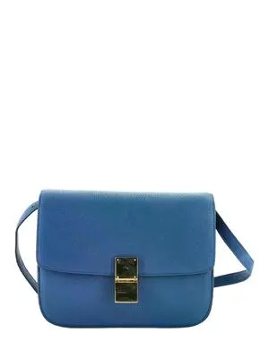 Celine Classic Box Bag Grainy Leather Medium - Blue