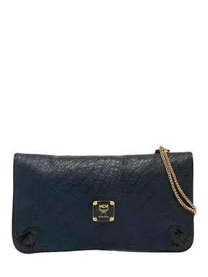 Mcm Logo Cross Body Bag - Blue