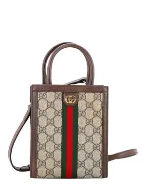 Gucci Ophidia Convertible Super Mini Bag - Brown