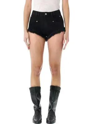 MARANT ETOILE Eneidala Denim Shorts - Black