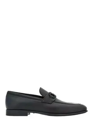 FERRAGAMO Almond-toe Loafers - Black
