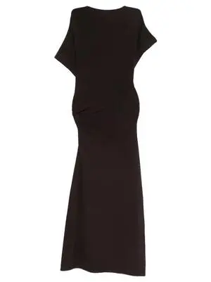 Soeur Divine Knit Midi Dress - Brown