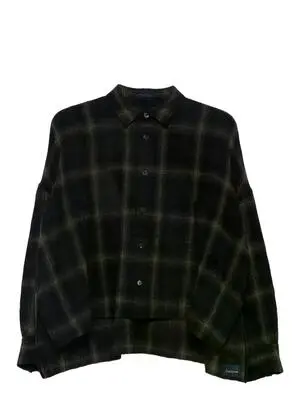 Yohji Yamamoto Checked Collared Shirt - Blue