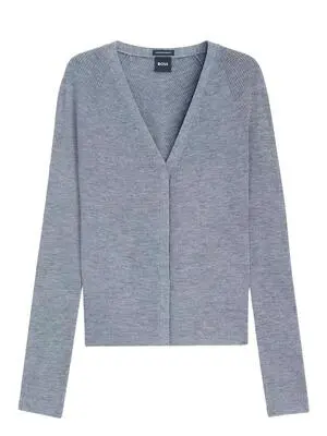 BOSS V-neck Cardigan - Grey