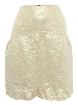 Marni Metallic-effect Mini Skirt - Gold