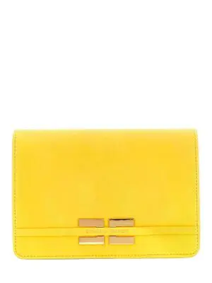 Elisabetta Franchi Mini Logo-print Crossbody Bag - Yellow