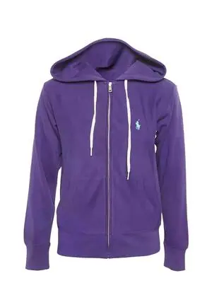 Polo Ralph Lauren Embroidered-logo Zip Hoodie - Purple