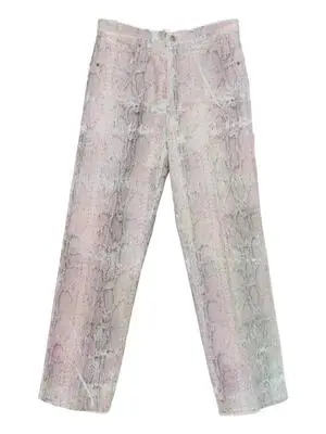 HAIKURE Snake-print Jeans - Pink