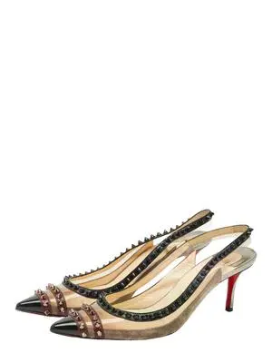 CHRISTIAN LOUBOUTIN Paolina Studded Slingback Pumps - White