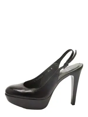 STUART WEITZMAN Leather Slingback Pumps - Black